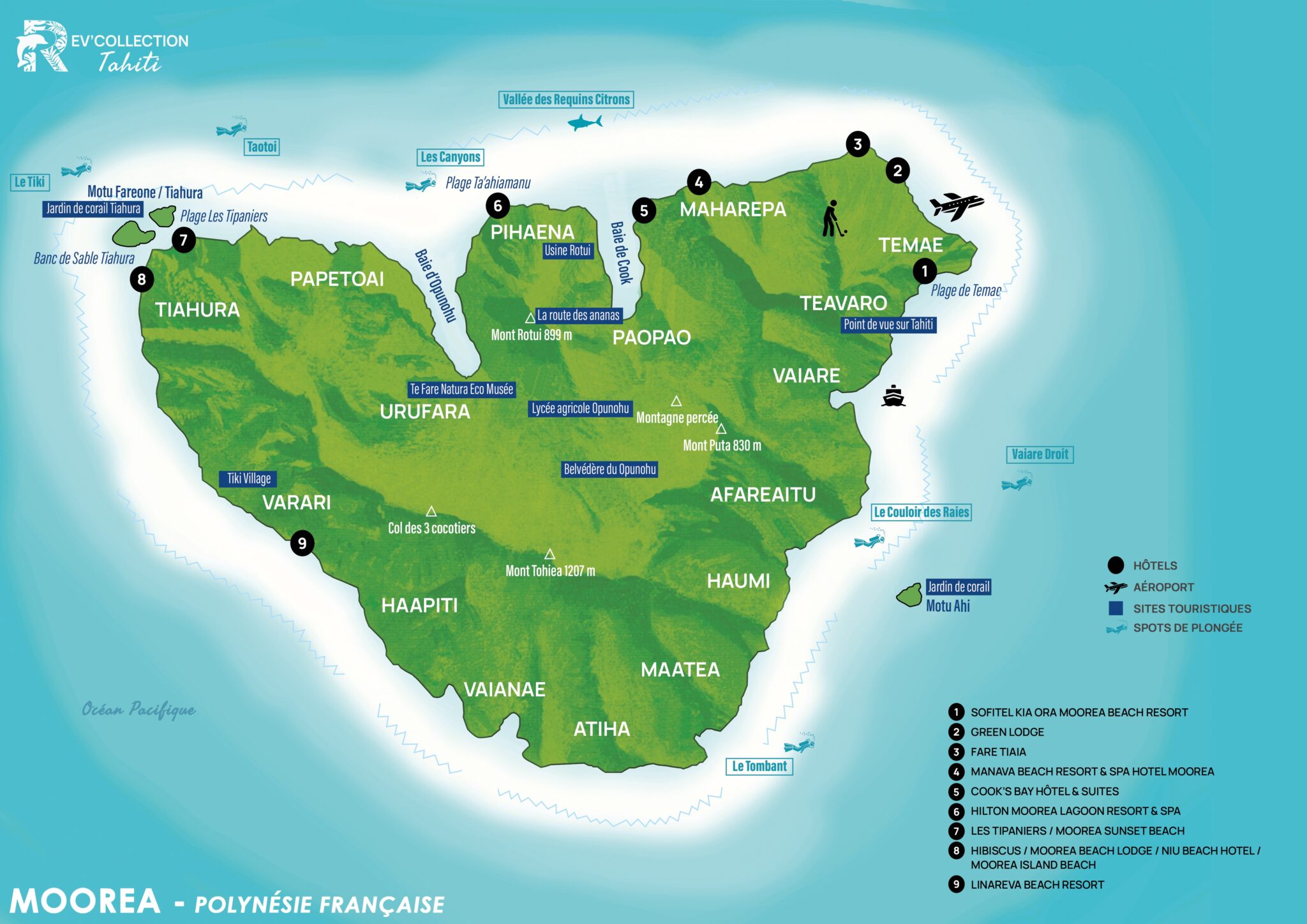 Carte De Moorea - Explorez L'Île Sœur
