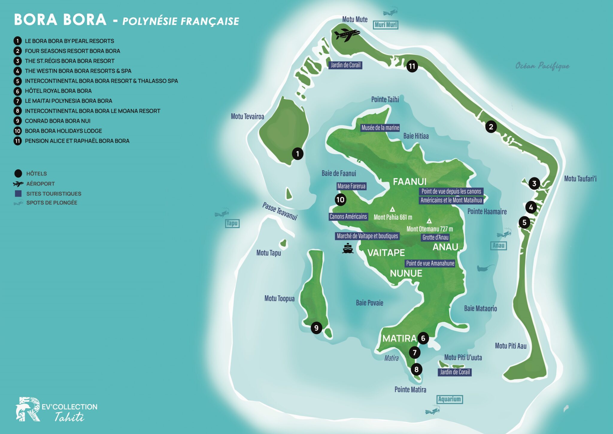 Carte De Bora Bora - Explorez Le Paradis Polynésien